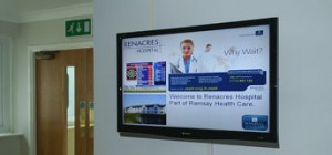 Digital signage in Doctors waiting rooms